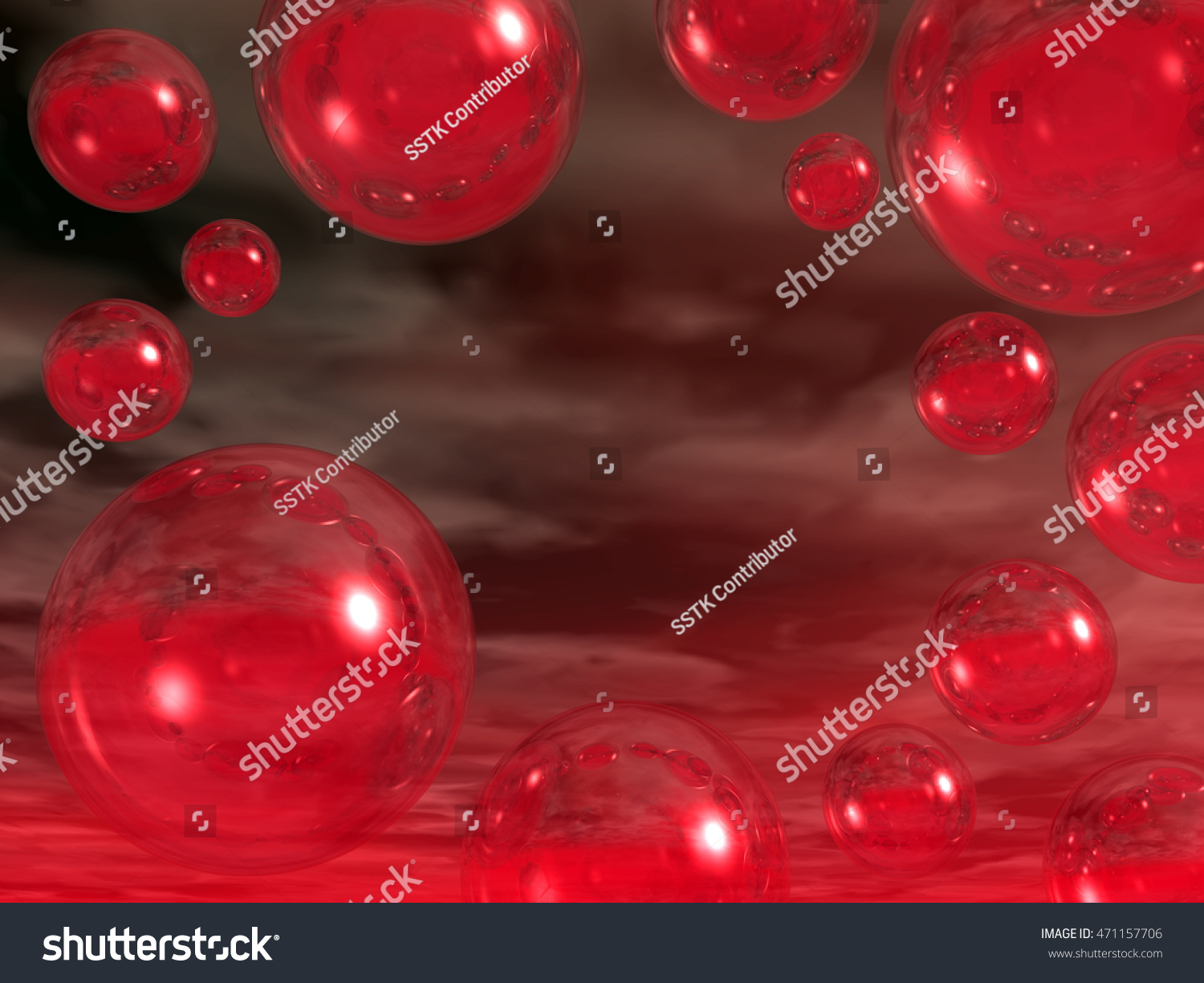 Abstract Red Bubbles Background 3d Rendering: ภาพประกอบสต็อก 471157706 ...