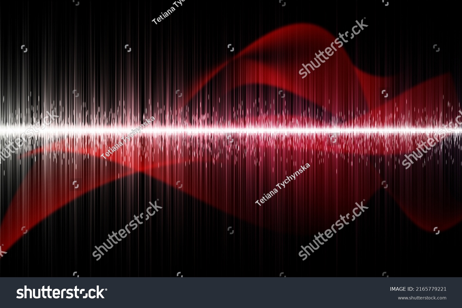Abstract Red Waveform Creative Technology Background Stock Illustration ...