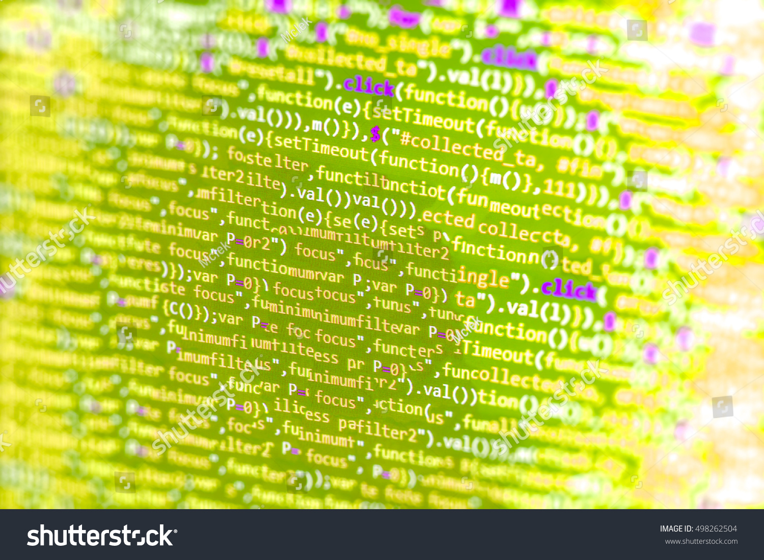Abstract Source Code Background Notebook Closeup Stock Photo (Edit Now) 498262504