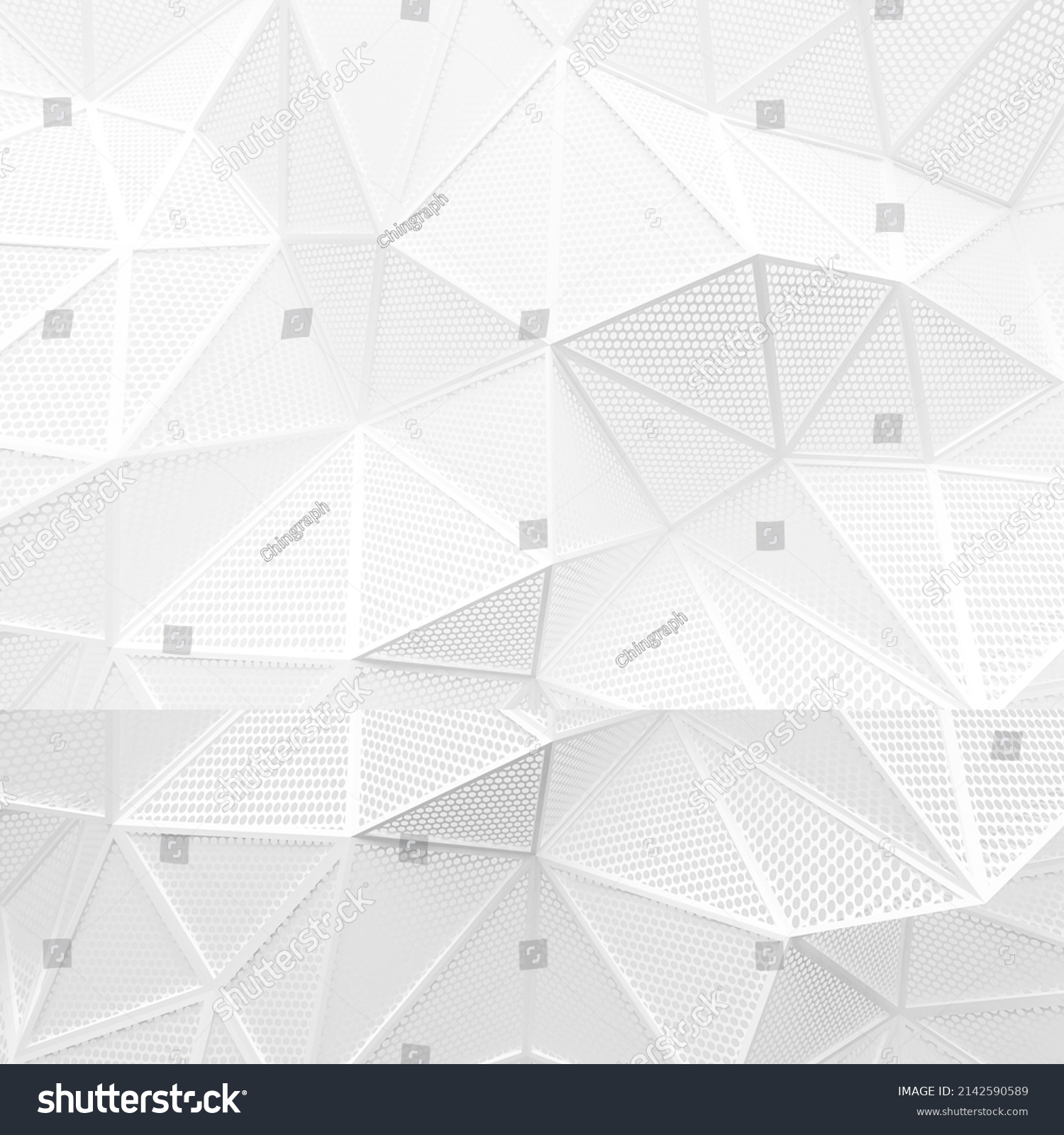 Abstract White Low Poly Background Hole Stock Illustration 2142590589 ...