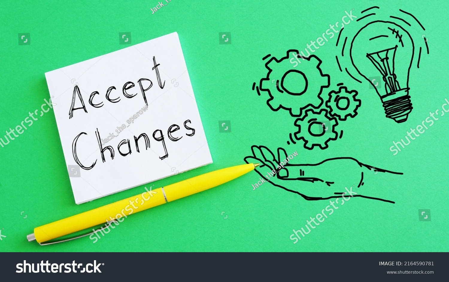 Accept Changes Shown Using Text Stock Photo 2164590781 | Shutterstock