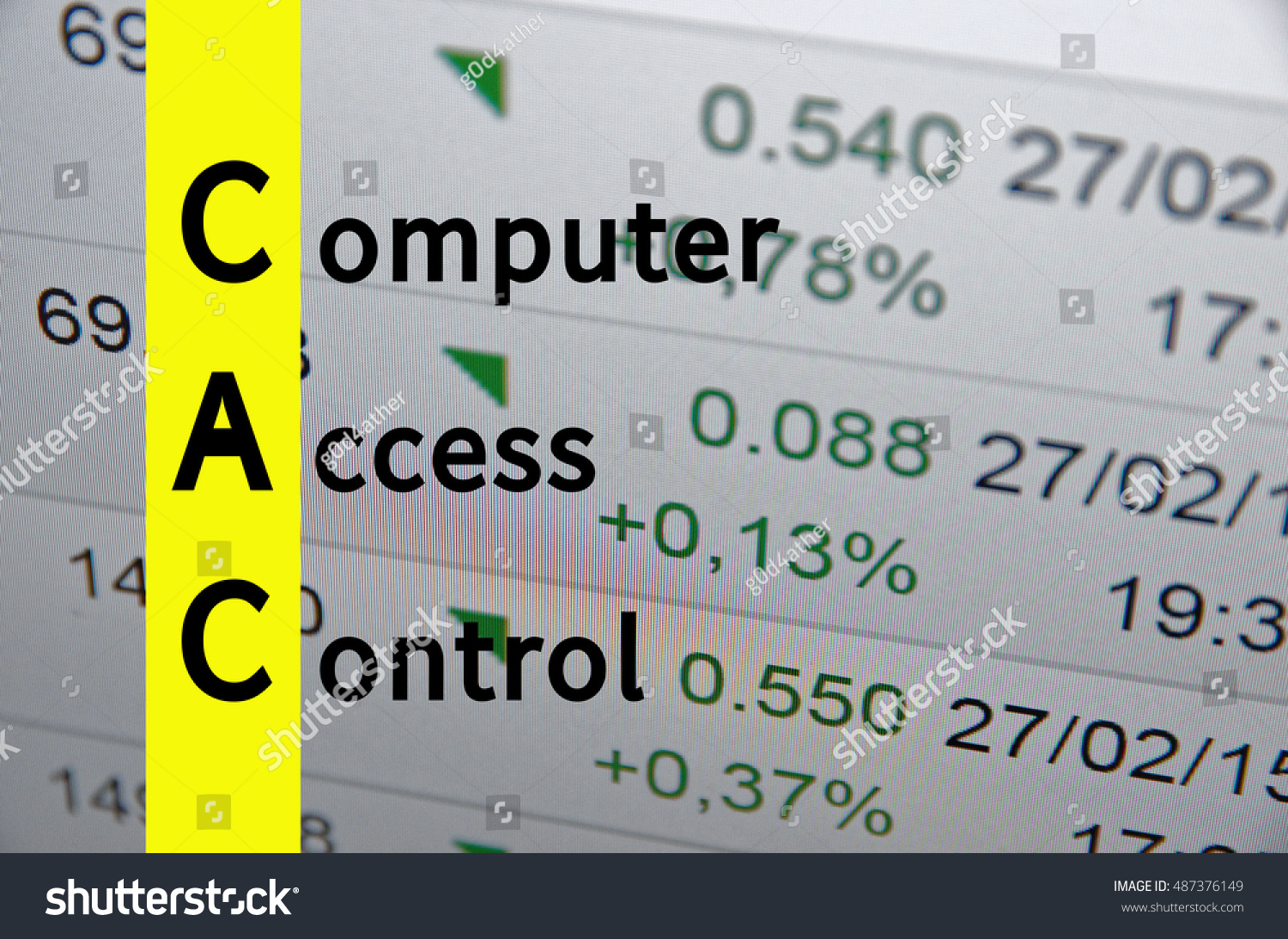 Acronym Cac Computer Access Control Stock Illustration 487376149