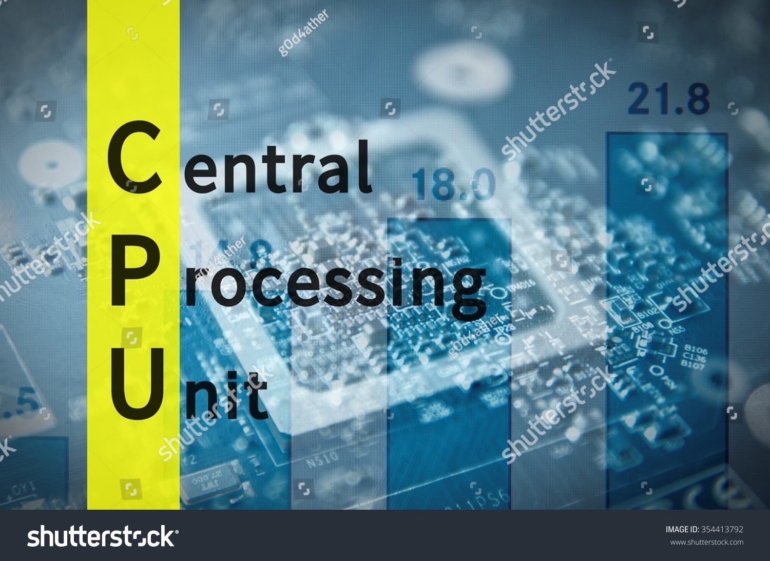 Acronym Cpu Central Processing Unit Stock Illustration 354413792 ...