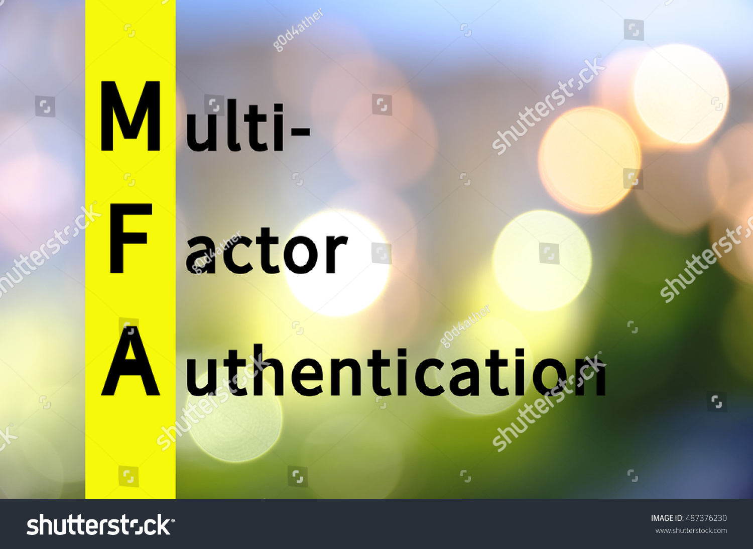 Acronym Mfa Multifactor Authentication Stock Illustration 487376230 ...
