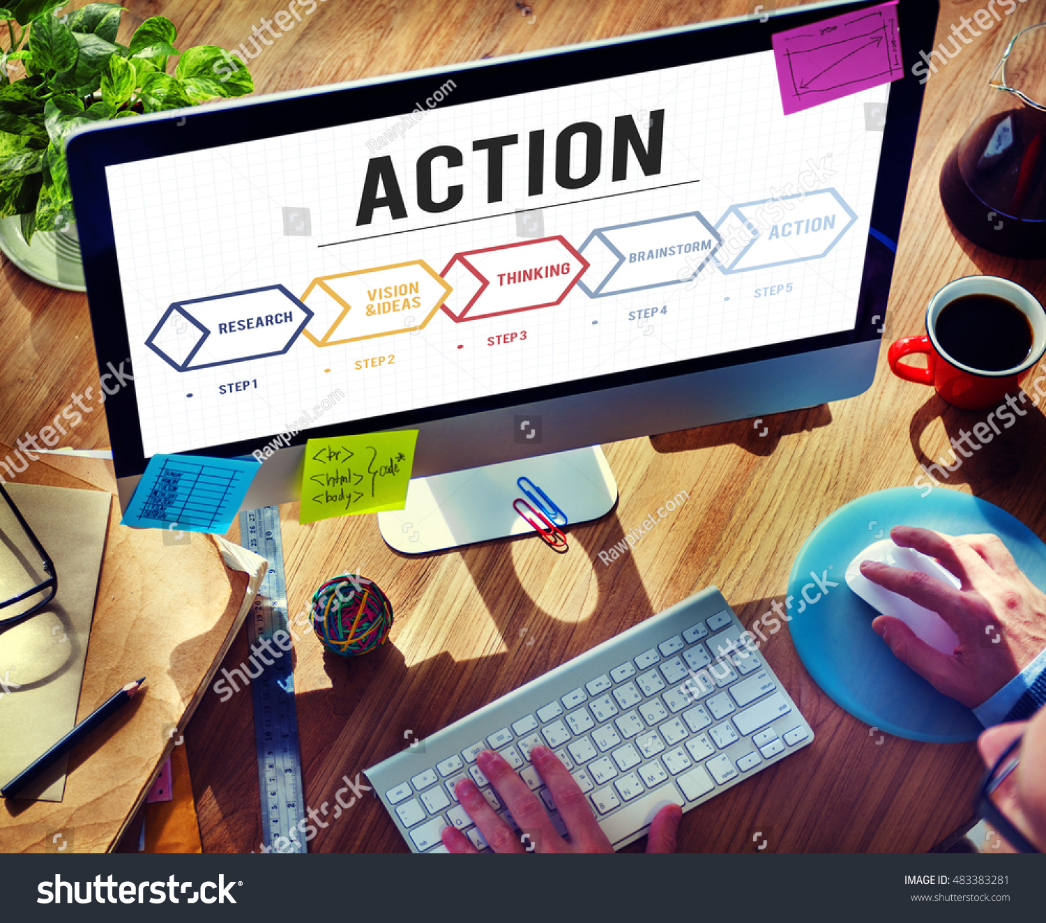 Action Operation Plan Procedures Workflow Concept Stock Photo (Edit Now ...