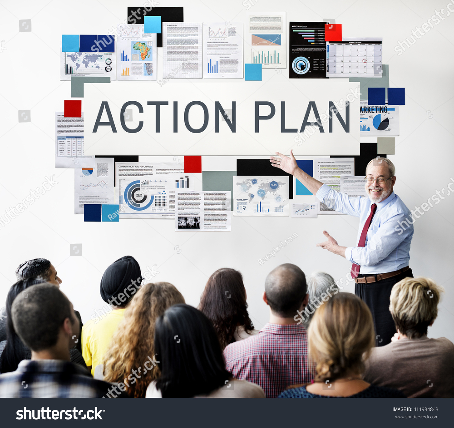 Action Plan Process Strategy Vision Concept Stock Photo 411934843 ...