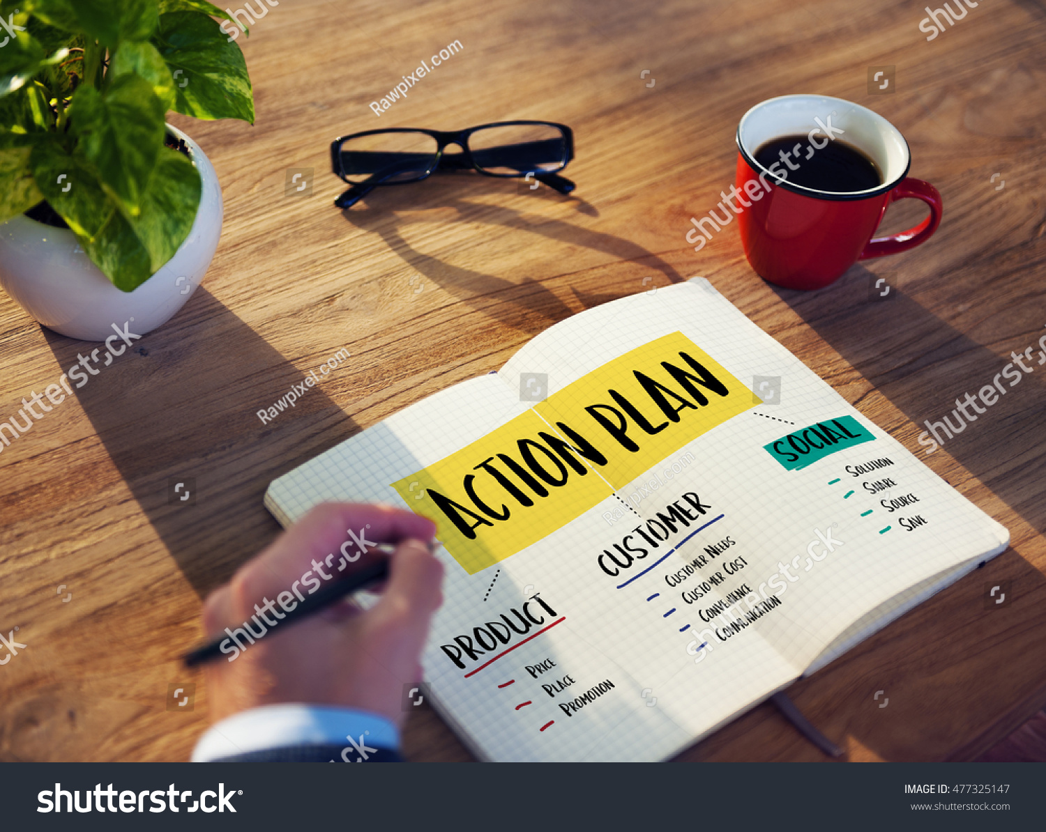 Action Plan Strategy List Process Concept Stock Photo 477325147 ...