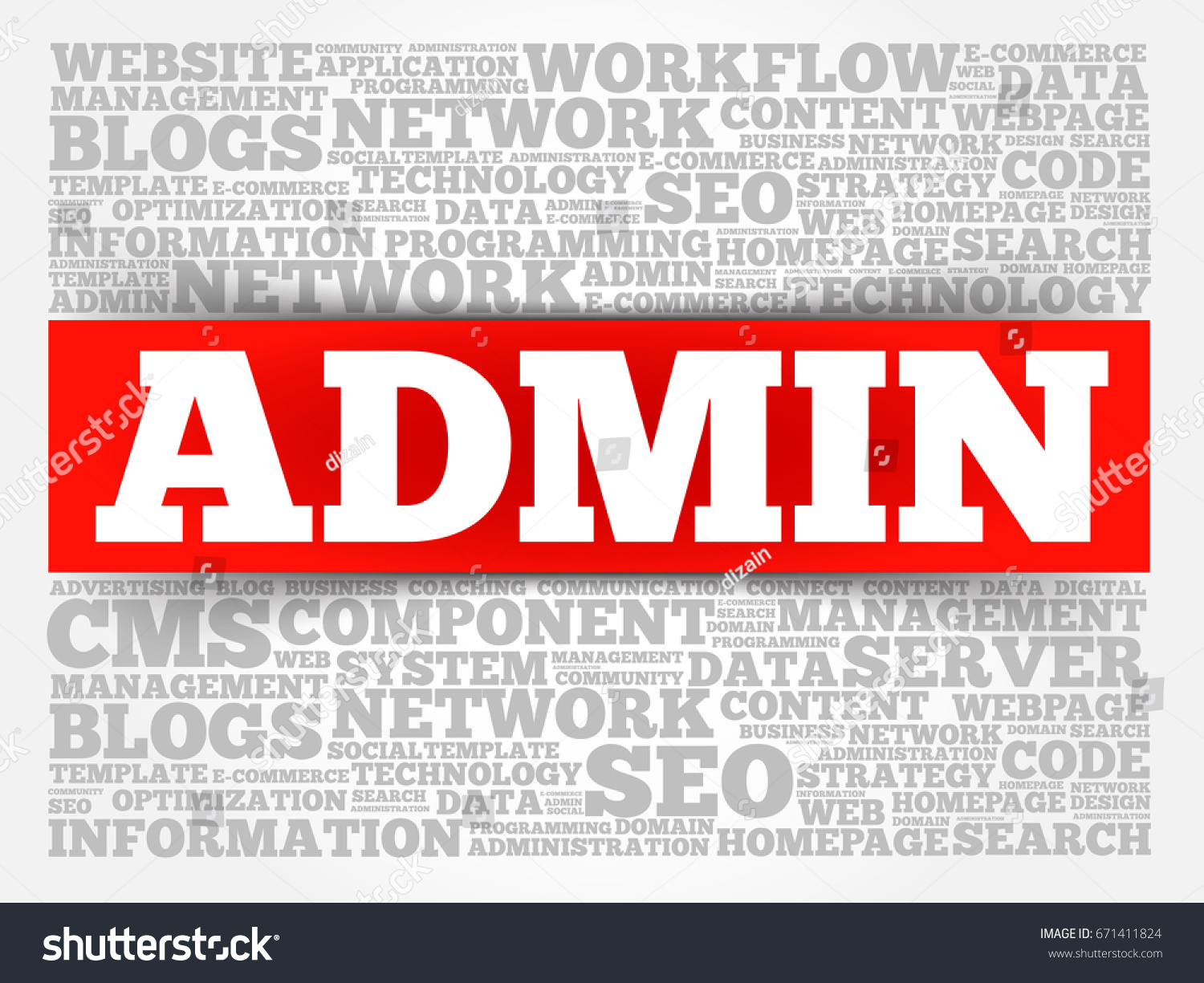 Admin Word Cloud Concept Stock Illustration 671411824 | Shutterstock