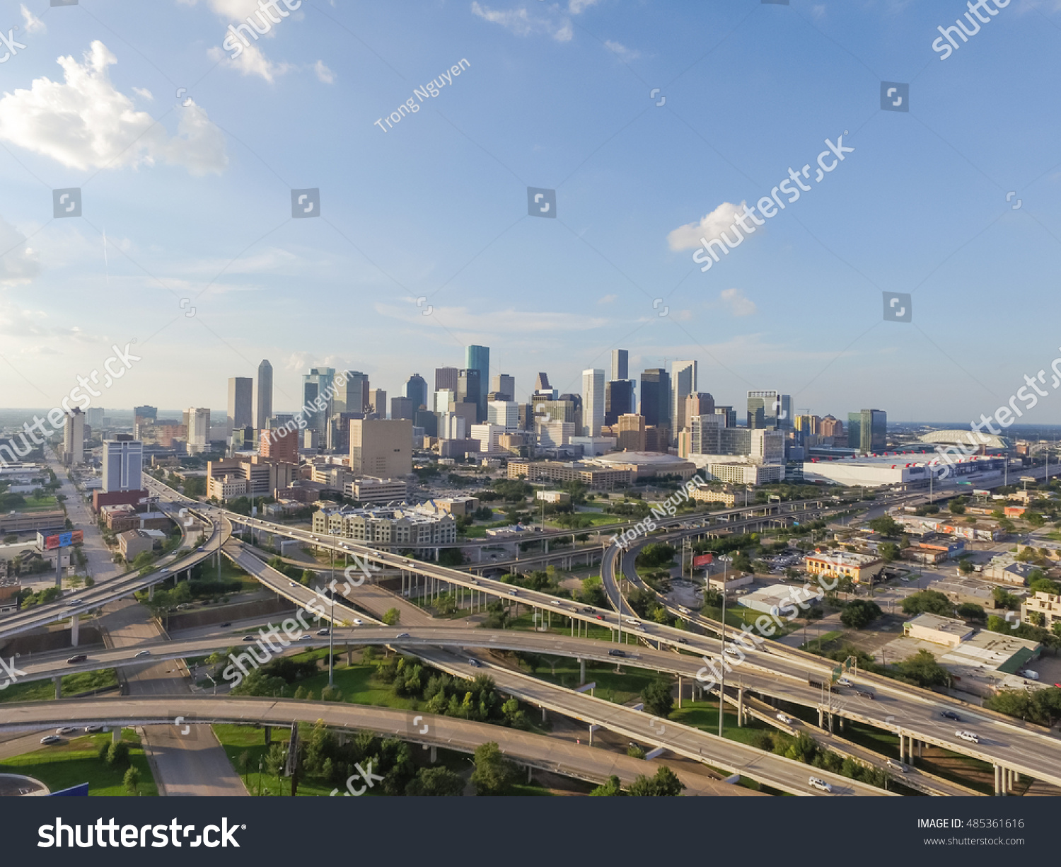 Aerial View Downtown Interstate 45 69 Stock Photo 485361616 | Shutterstock