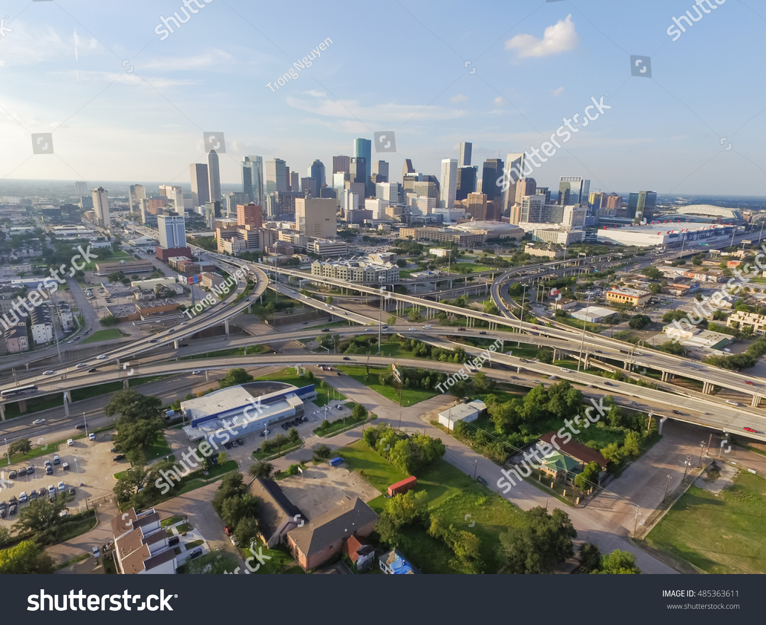 Aerial View Downtown Interstate 45 69 Stock Photo 485363611 | Shutterstock