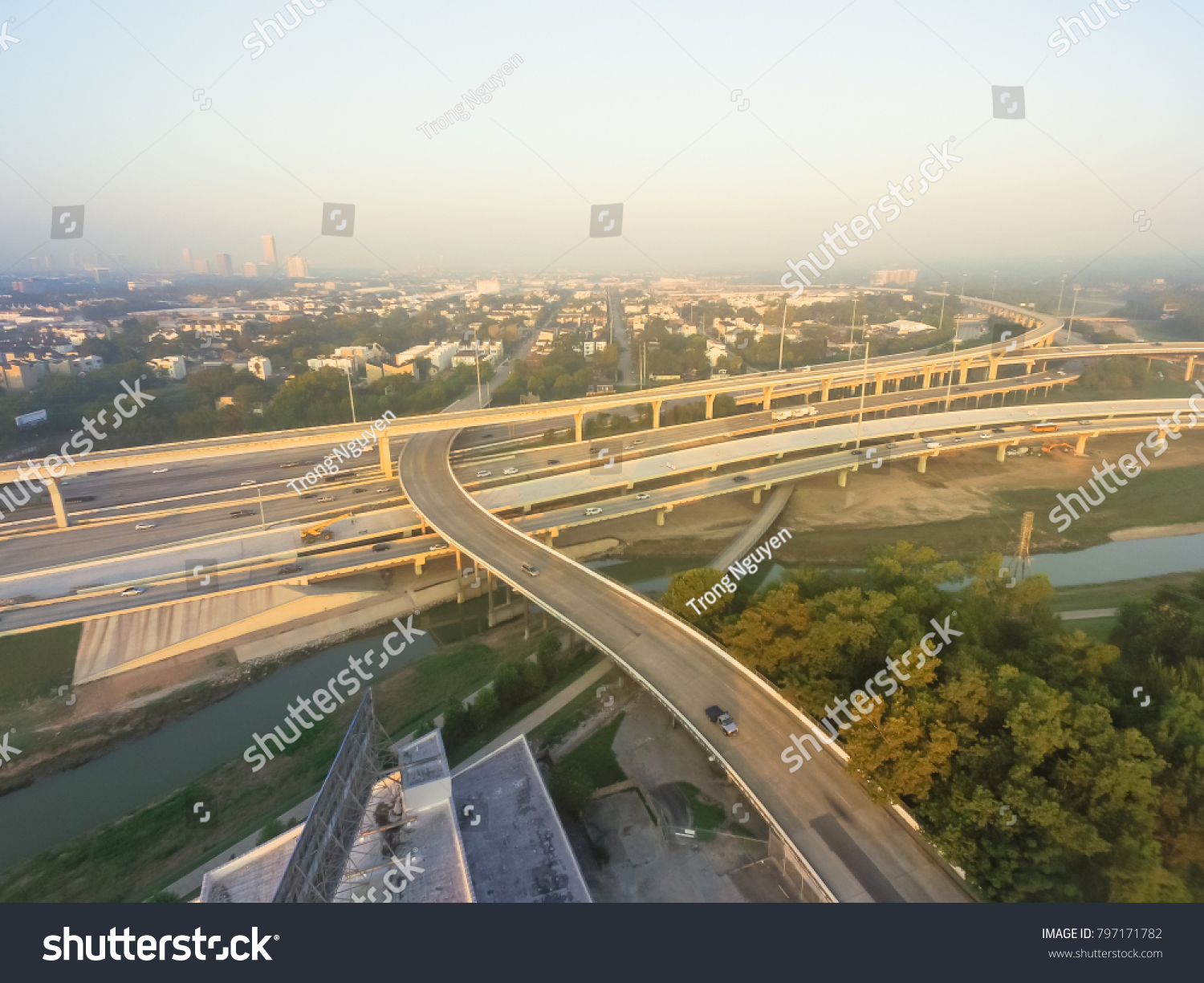 Aerial View Interstate 10 I45 Freeway Stock Photo 797171782 | Shutterstock