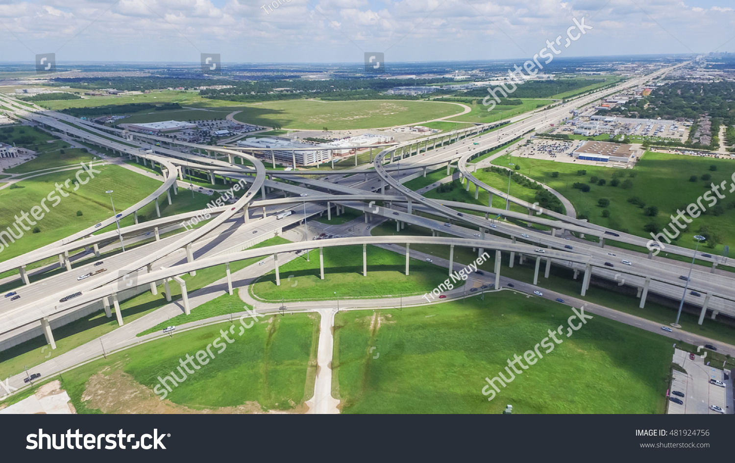Aerial View Interstate 10 Katy Freeway Stock Photo (Edit Now) 481924756