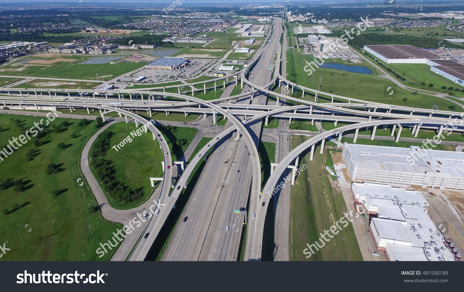 Aerial View Interstate 10 Katy Freeway Stock Photo (Edit Now) 481930189