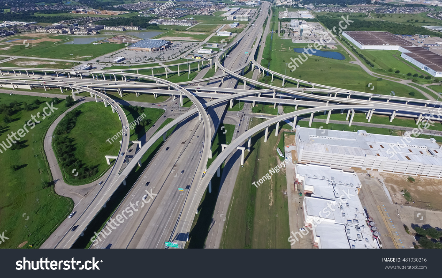 Aerial View Interstate 10 Katy Freeway Stock Photo (Edit Now) 481930216