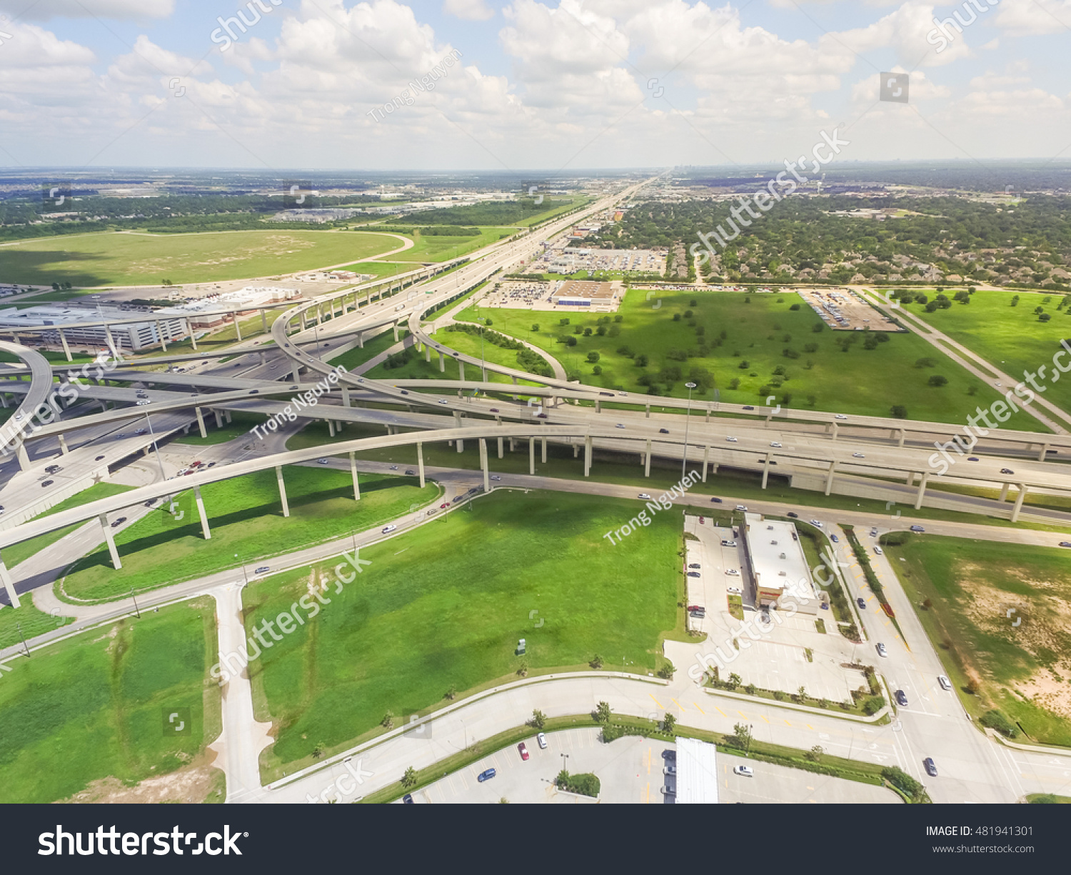 Aerial View Interstate 10 Katy Freeway Foto de stock 481941301 ...