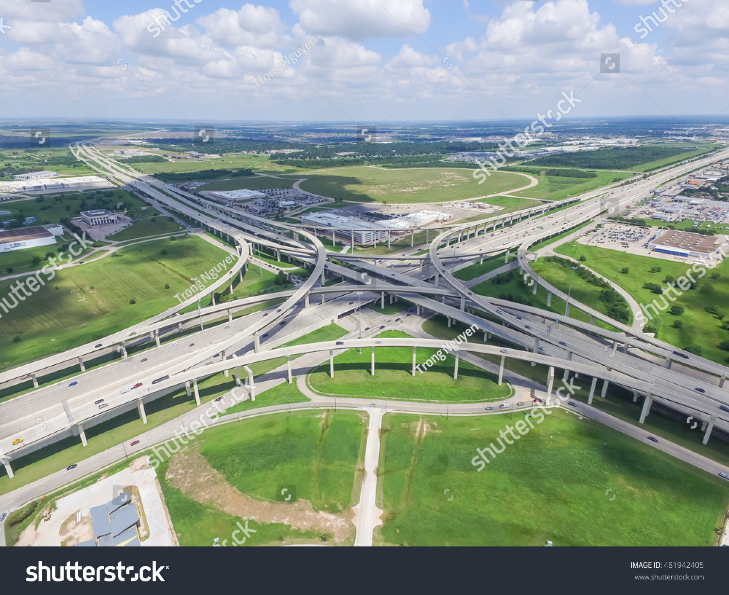 Aerial View Interstate 10 Katy Freeway Stock Photo (Edit Now) 481942405