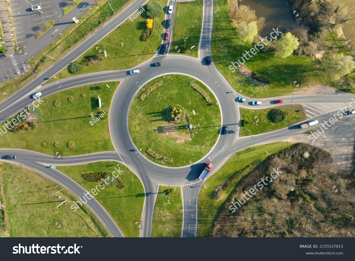 Aerial View Road Roundabout Intersection Moving Stock Photo 2155527815 ... Aerial View Road Roundabout Intersection Moving Stock Photo 2155527815 ...