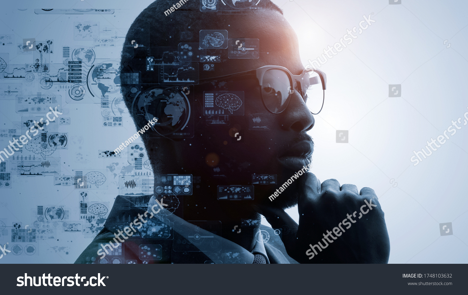 Ai Artificial Intelligence Concept Deep Learning Stock Photo 1748103632 ...