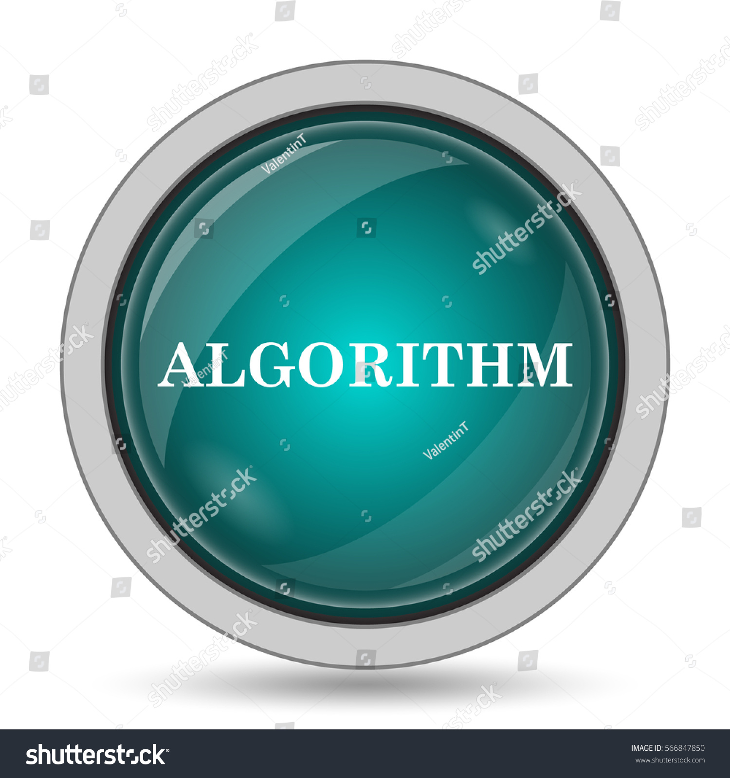 Algorithm Icon Website Button On White Stock Illustration 566847850