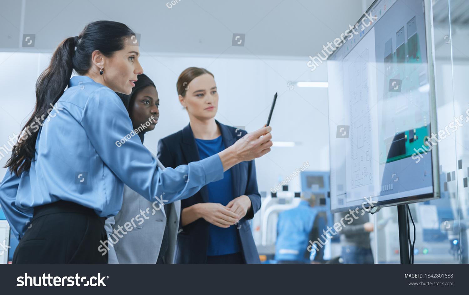 Allfemale Team Concept Developer Computer Engineer Stock Photo ...