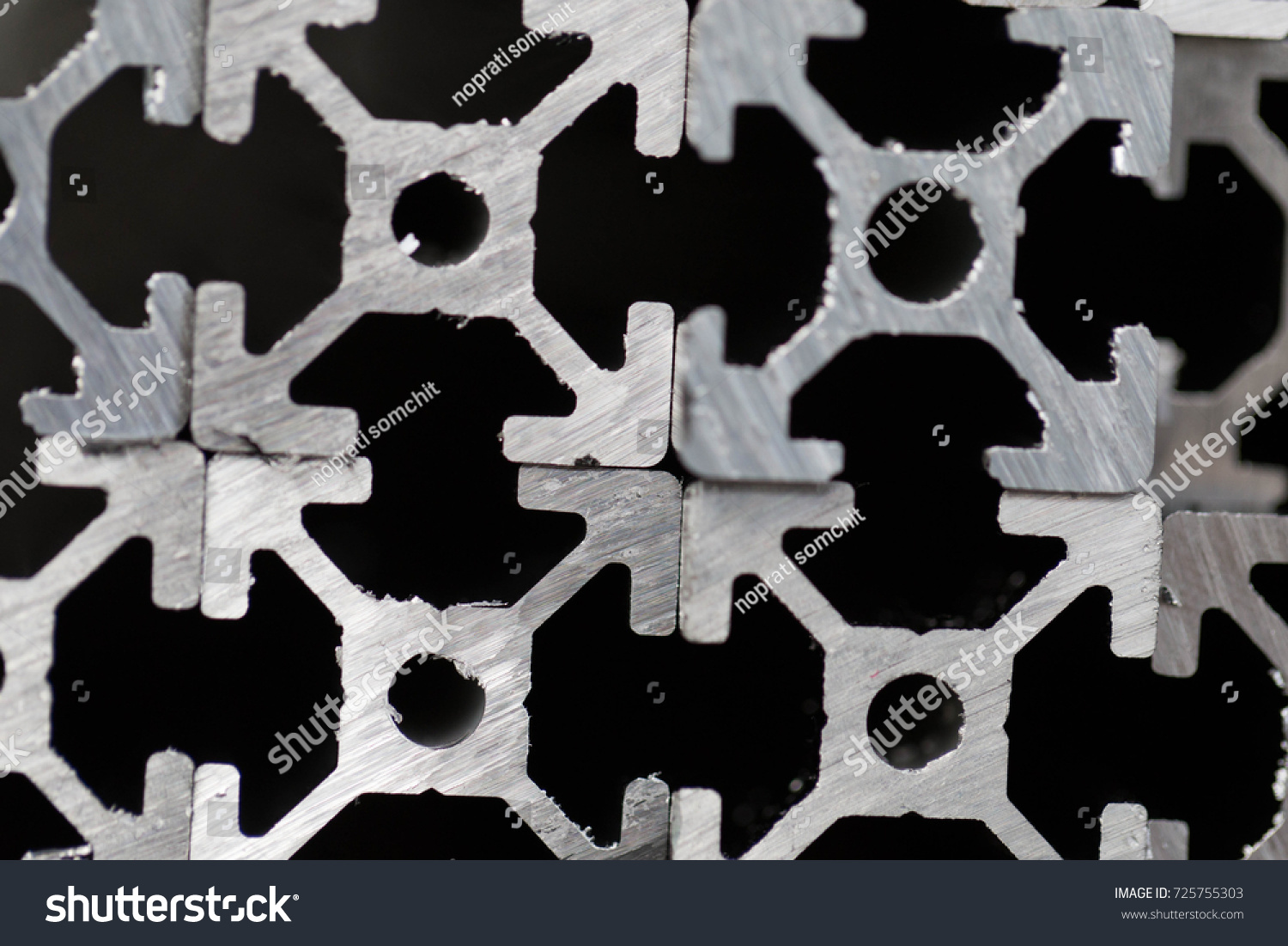 Aluminum Cross Section Stock Photo (Edit Now) 725755303