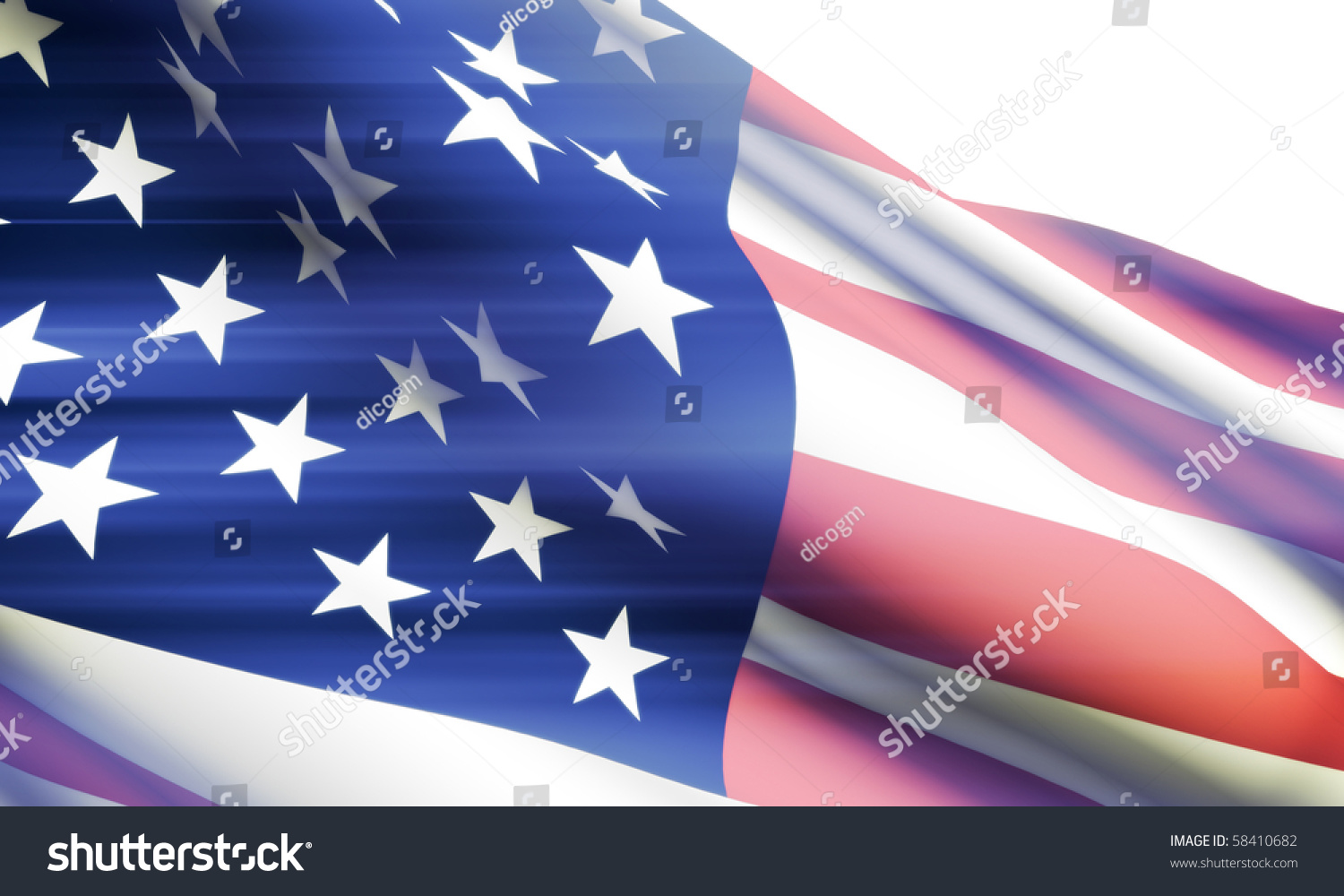 American Flag Render Stock Illustration 58410682 | Shutterstock