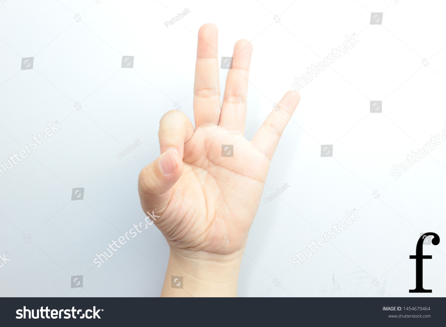 American Sign Language Letter F On Stock Photo (Edit Now) 1454679464 American Sign Language Letter F On Stock Photo (Edit Now) 1454679464