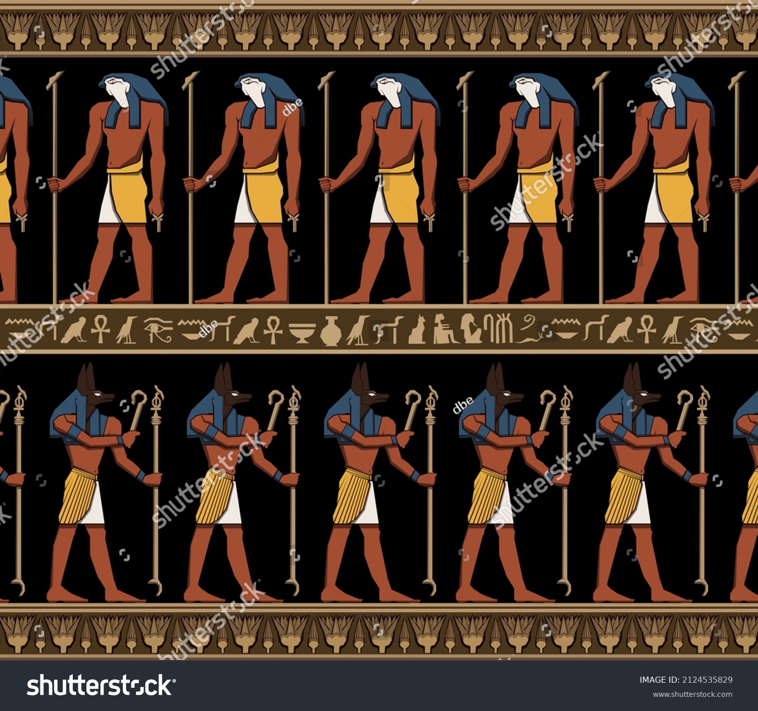 Ancient Egypt Backgroundegyptian Hieroglyph Symbolancient Culture Stock