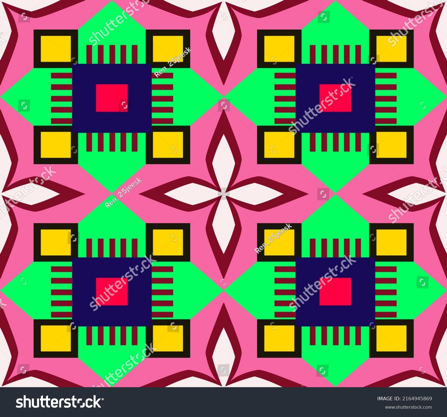 Ancient Hmong Embroidery Pattern Geometric Patterns Stock Illustration ...