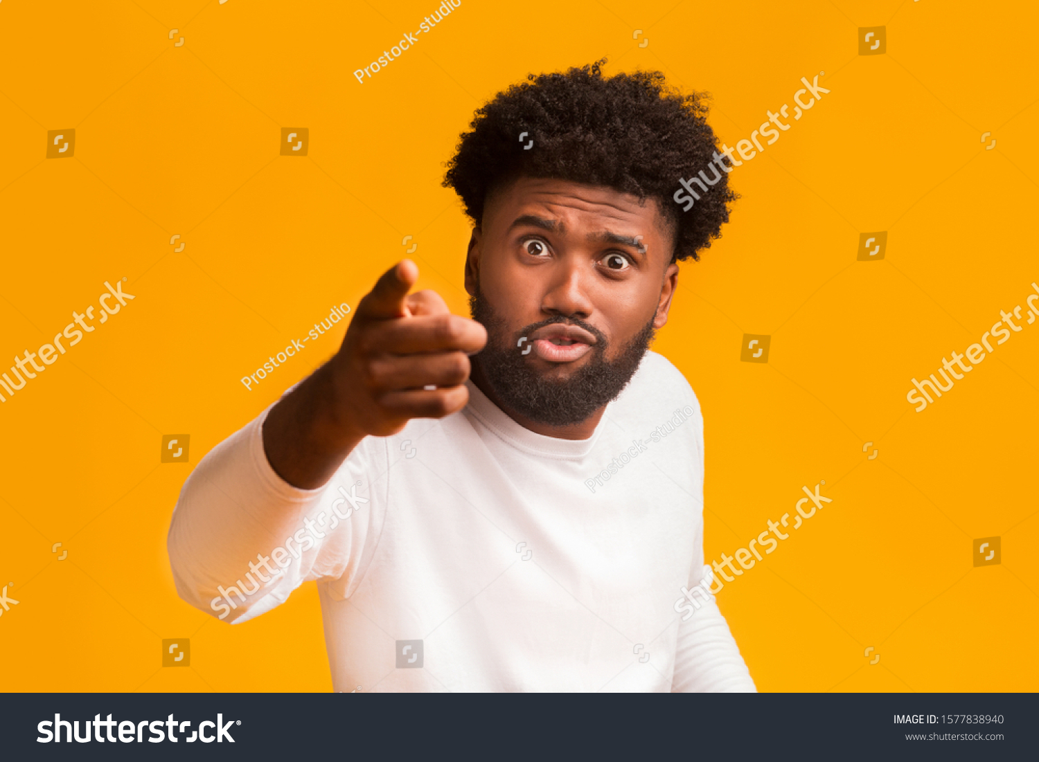 Angry Furious African American Guy Screaming Stock Photo 1577838940 ...