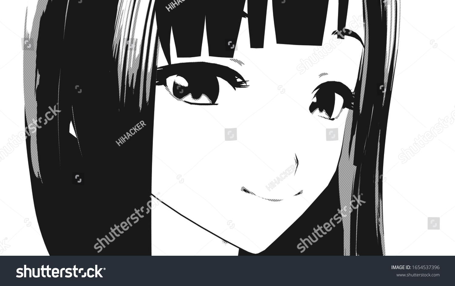 Anime Girl Comic Cartoon Character T 库存插图 1654537396 Shutterstock