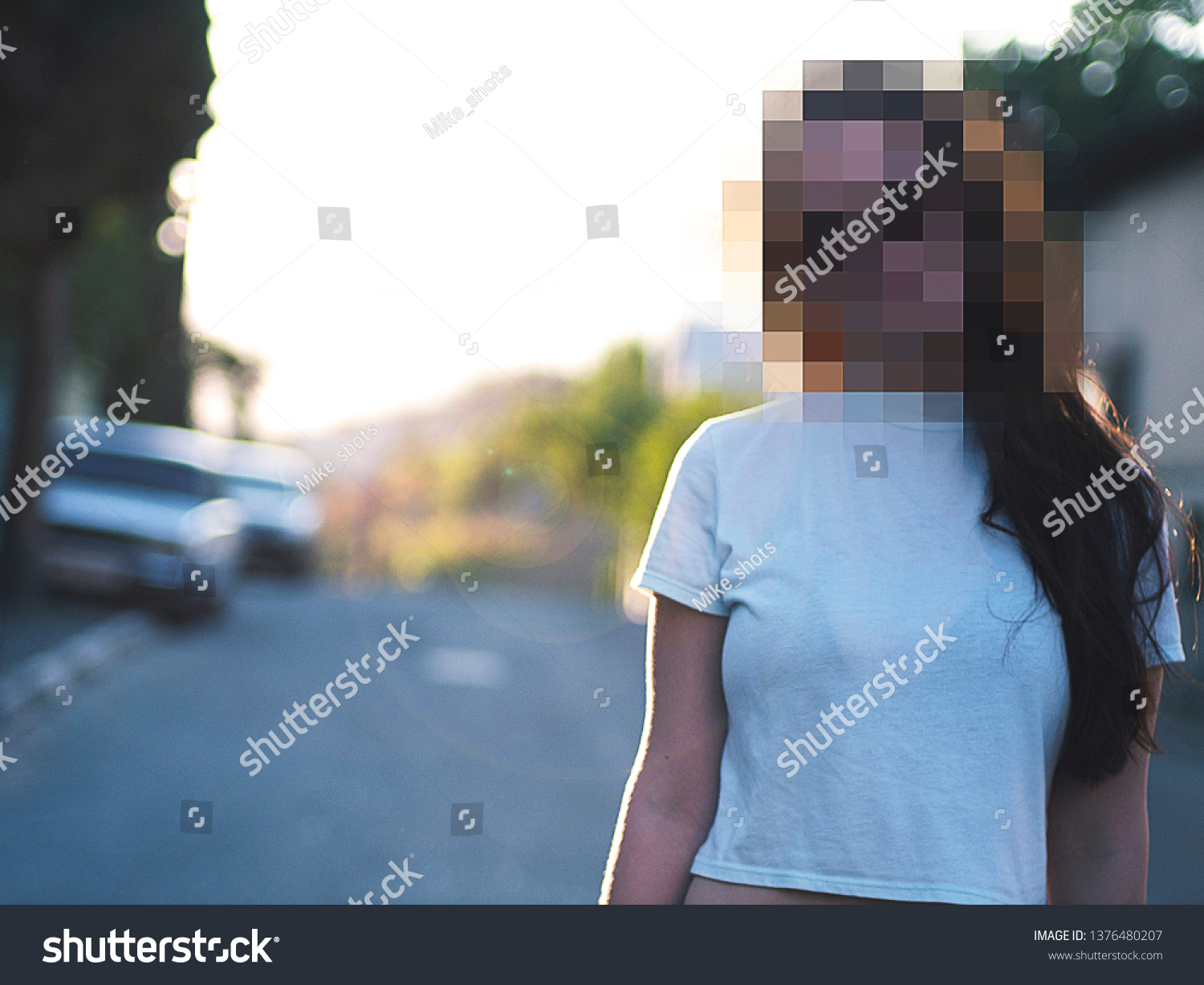 Anonymous Persons Face Pixelated Censor Concept Stock Photo 1376480207 ...