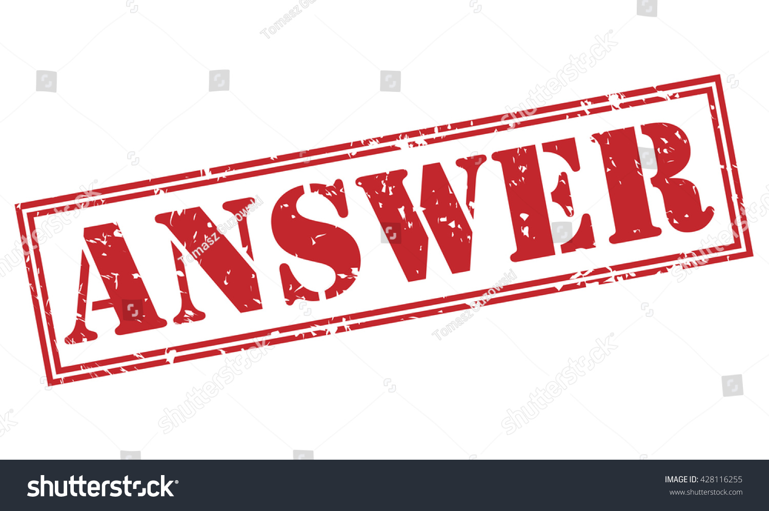 「Answer Stamp」のイラスト素材 428116255 | Shutterstock