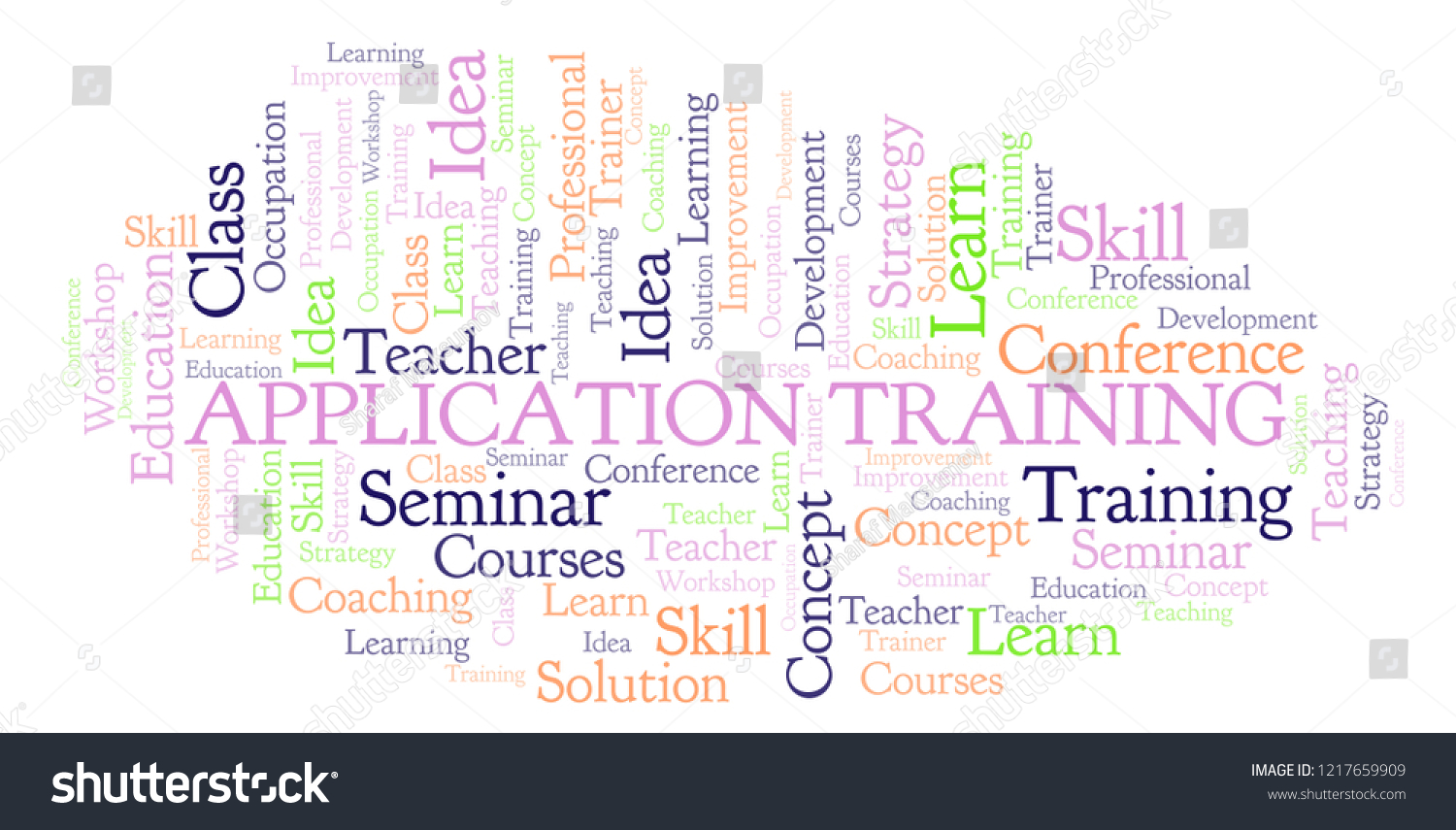 Application Training Word Cloud Stock Illustration 1217659909 ...
