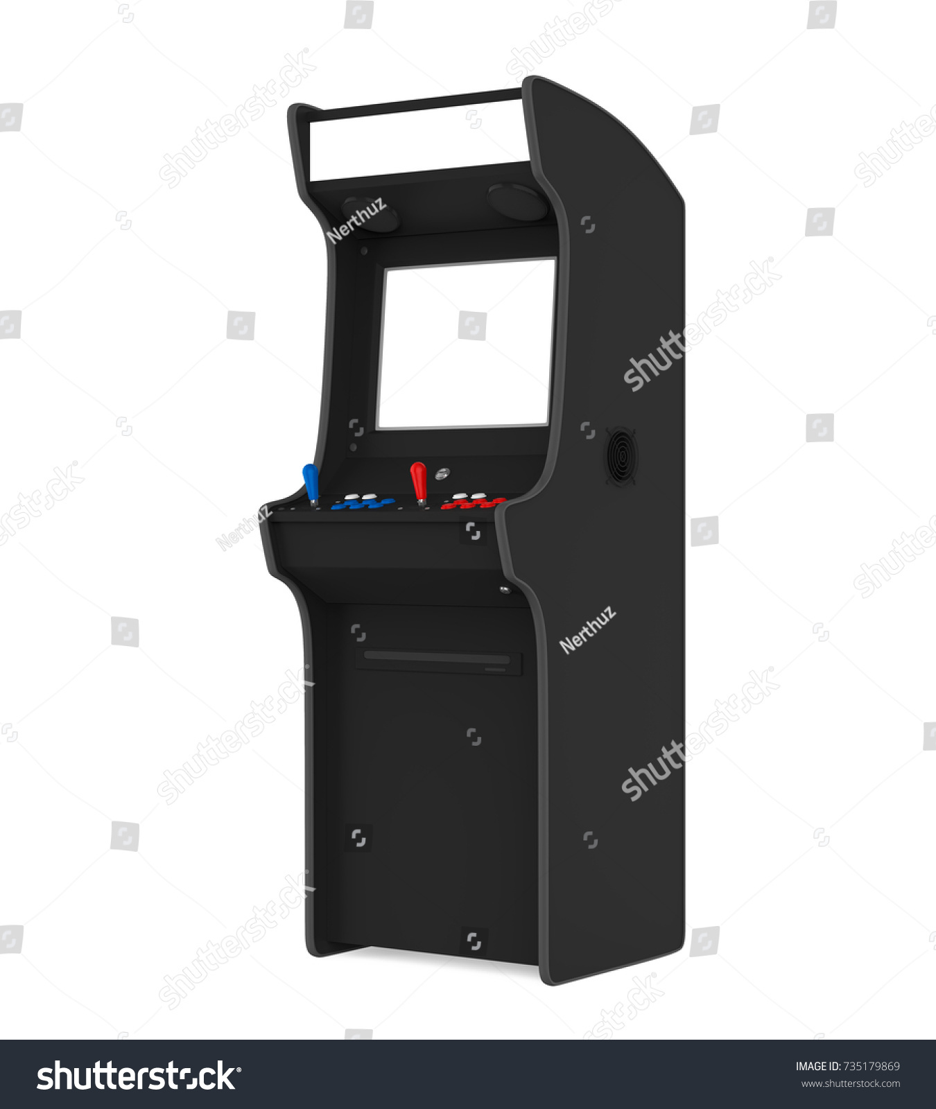 Arcade Game Machine Isolated 3d Rendering Stock Illustration 735179869 ...