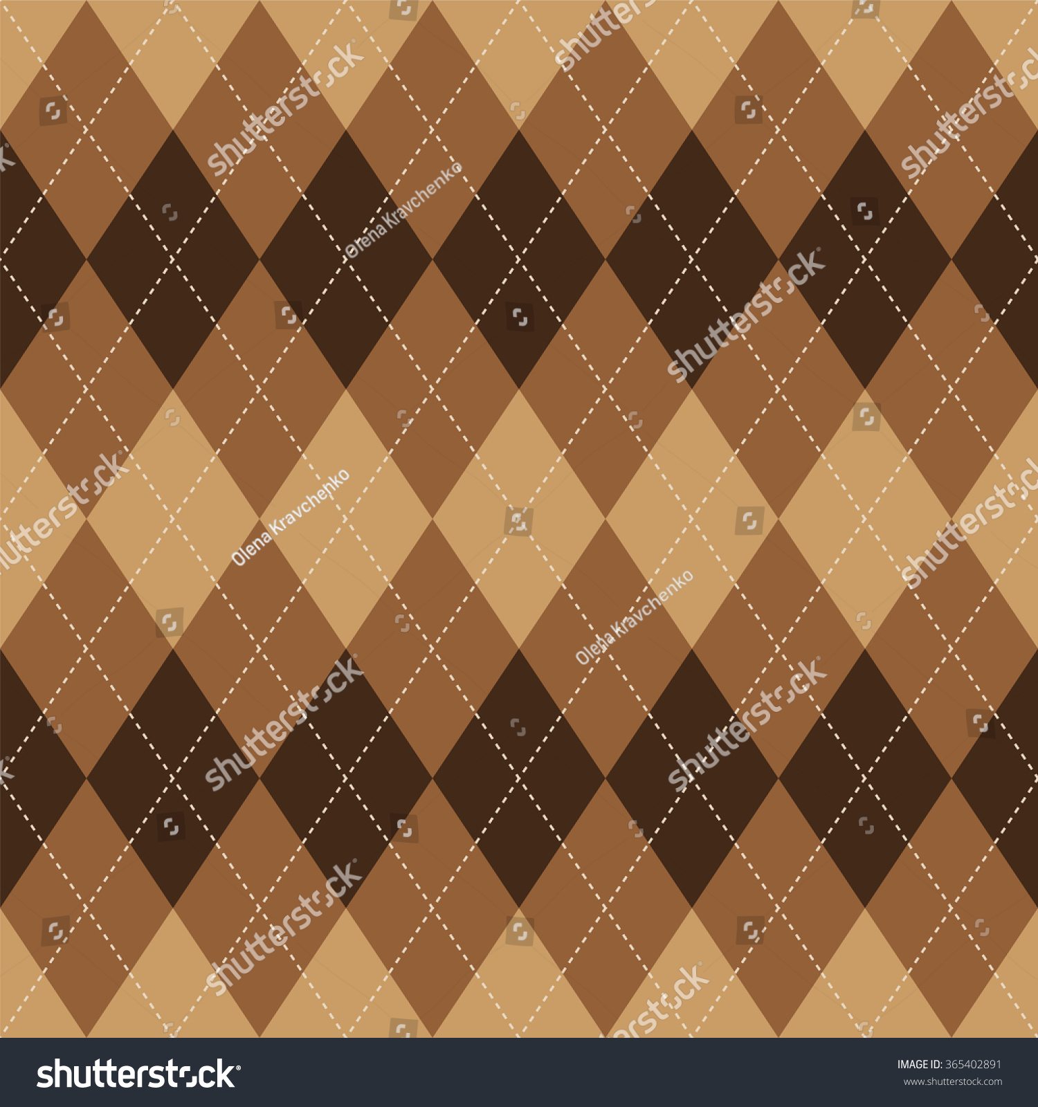 Argyle Basic Seamless Texture Brown Rhombus Stock Illustration ...