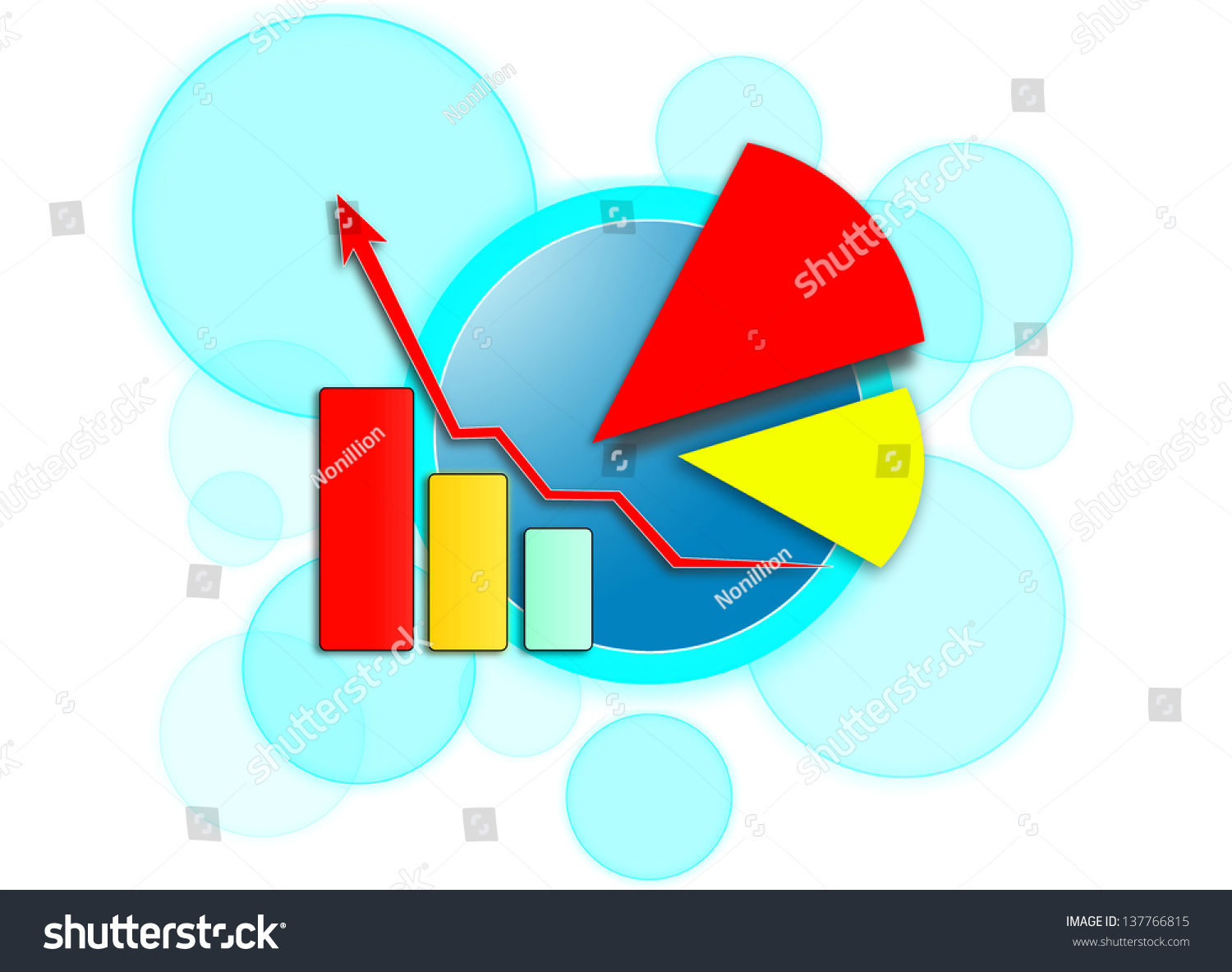 Arrow Graph Chart Stock Illustration 137766815
