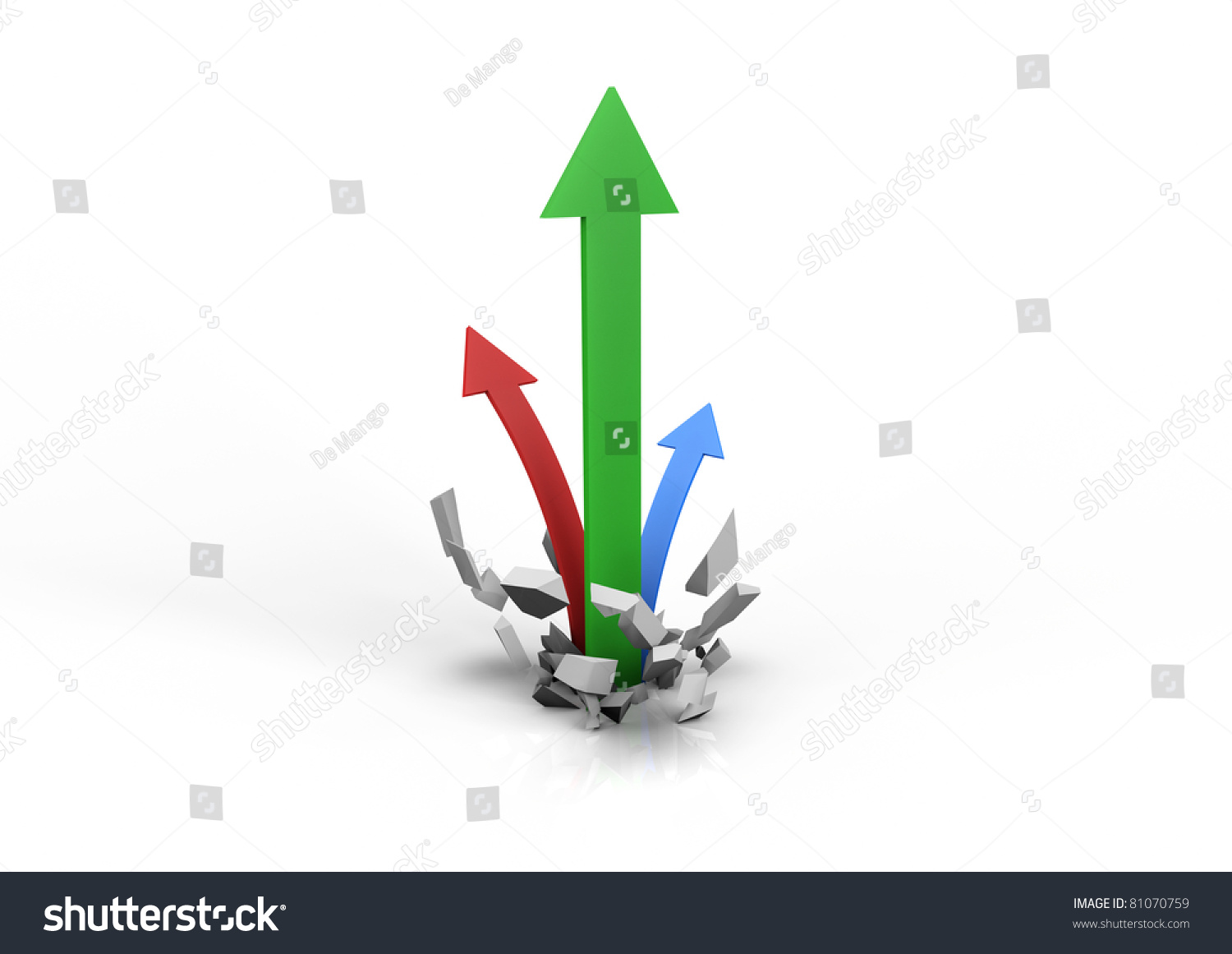 Arrows Exploding Ground Stock Illustration 81070759 - Shutterstock