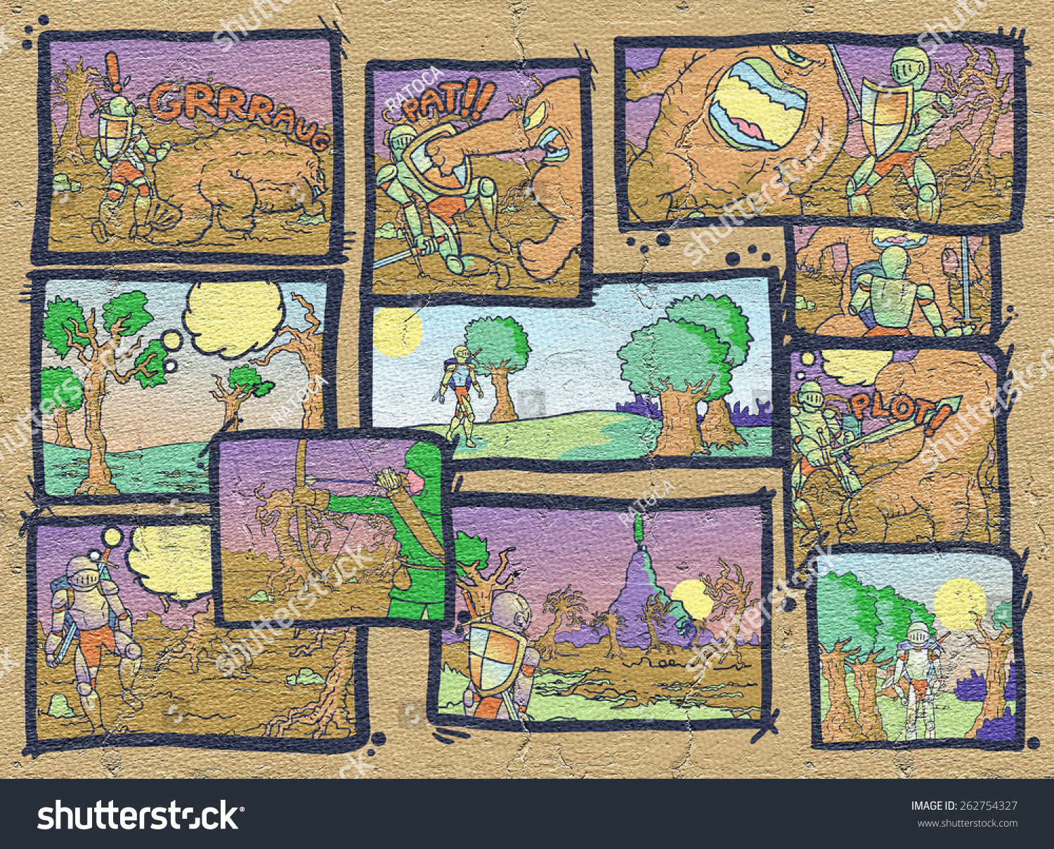 Art Comic Composition Stock Illustration 262754327