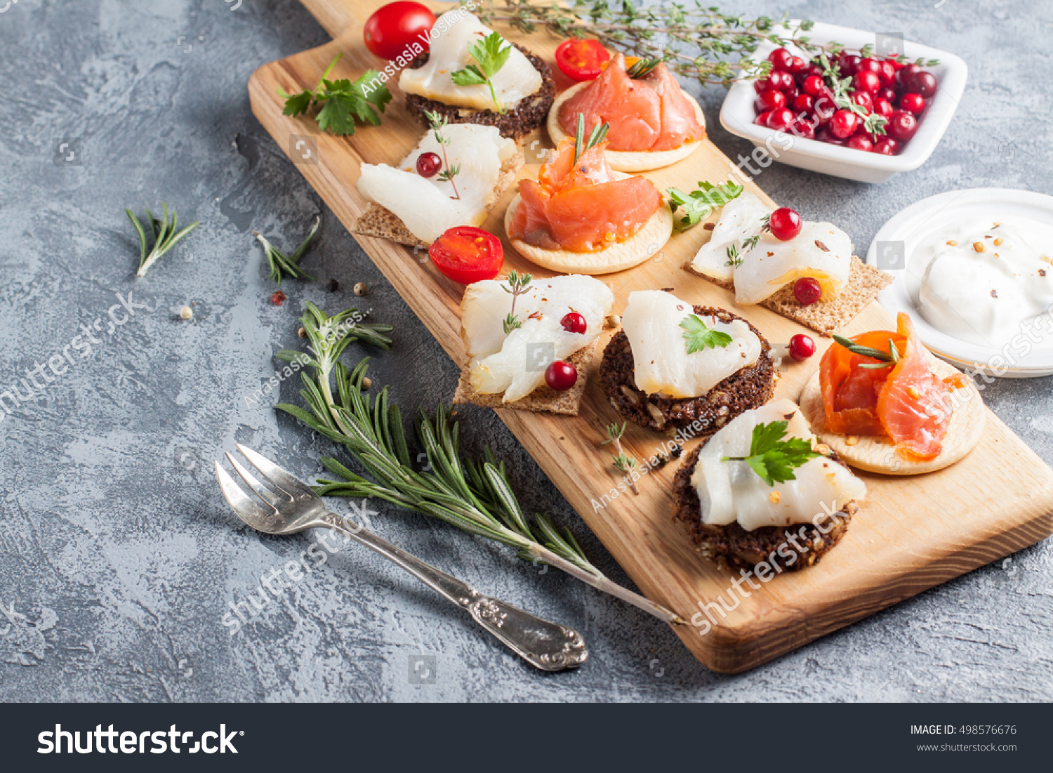 Assorted Canape Fresh Smoked Fish On Stock Photo (Edit Now) 498576676 Assorted Canape Fresh Smoked Fish On Stock Photo (Edit Now) 498576676