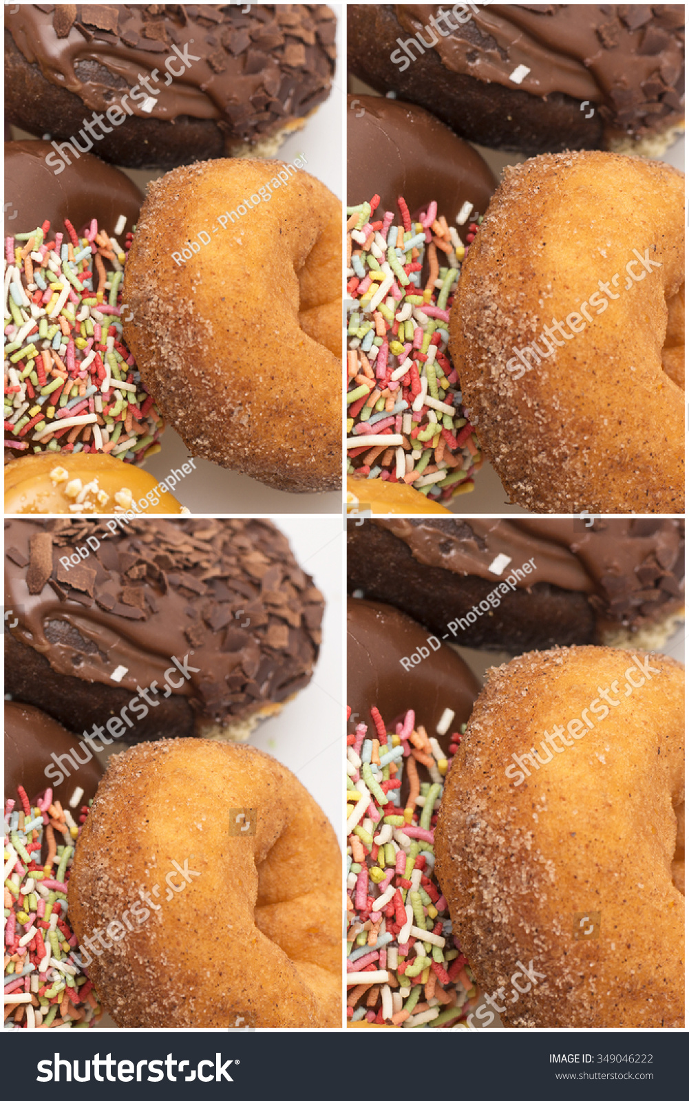 Assorted Donuts Multi Panel Effect Stock Photo (Edit Now) 349046222