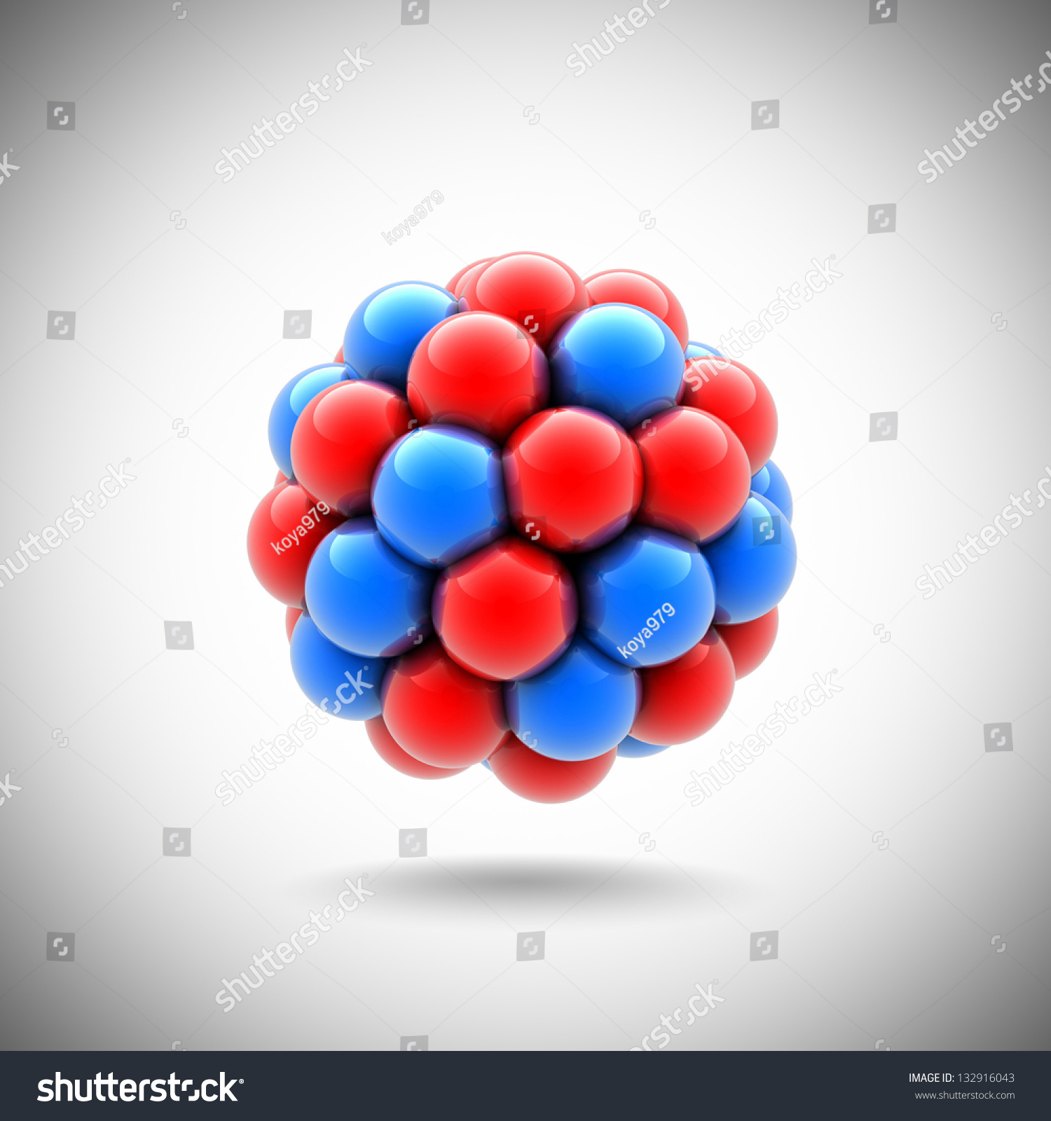 Atomic Nucleus Stock Illustration 132916043