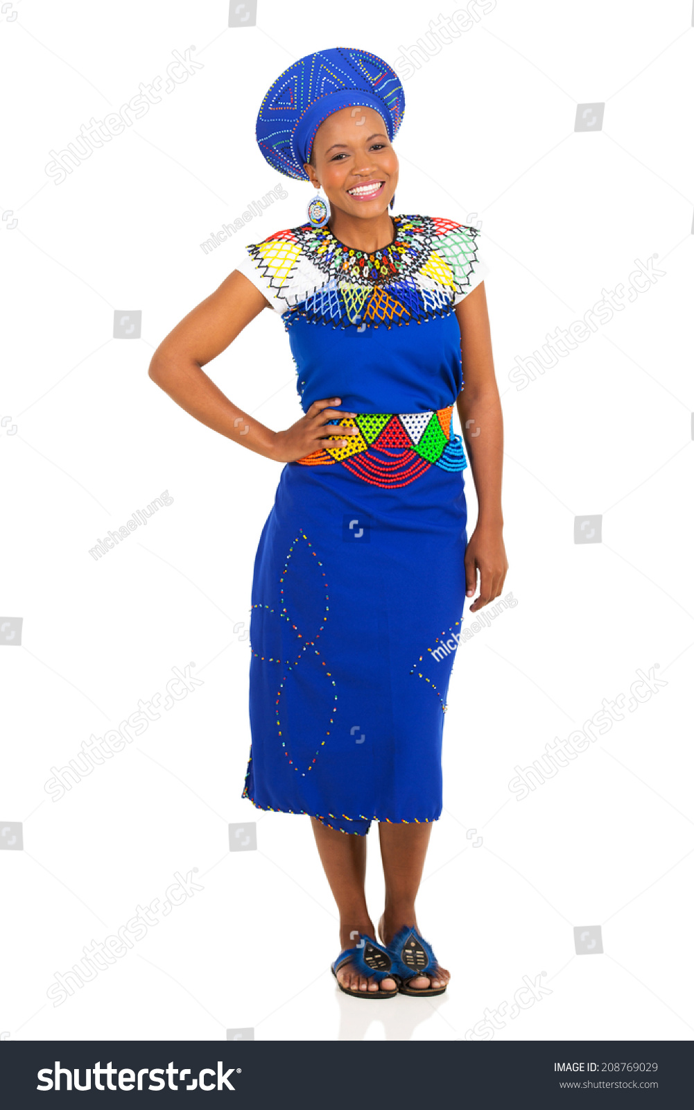 Attractive South African Girl Wearing Traditional Stock Photo 208769029 ... Attractive South African Girl Wearing Traditional Stock Photo 208769029 ...