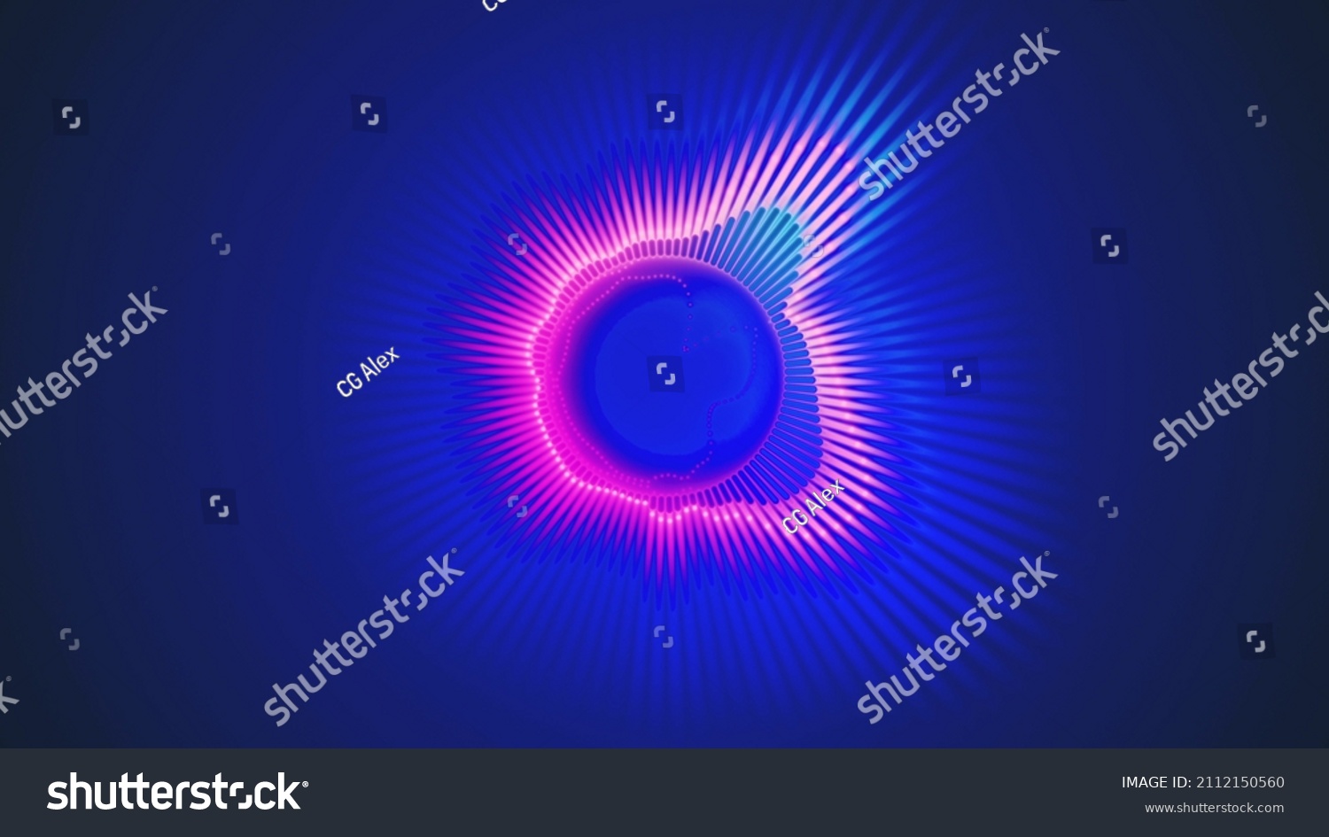 Audio Visual Equalizer Loop Animation Glowing Stock Illustration ...