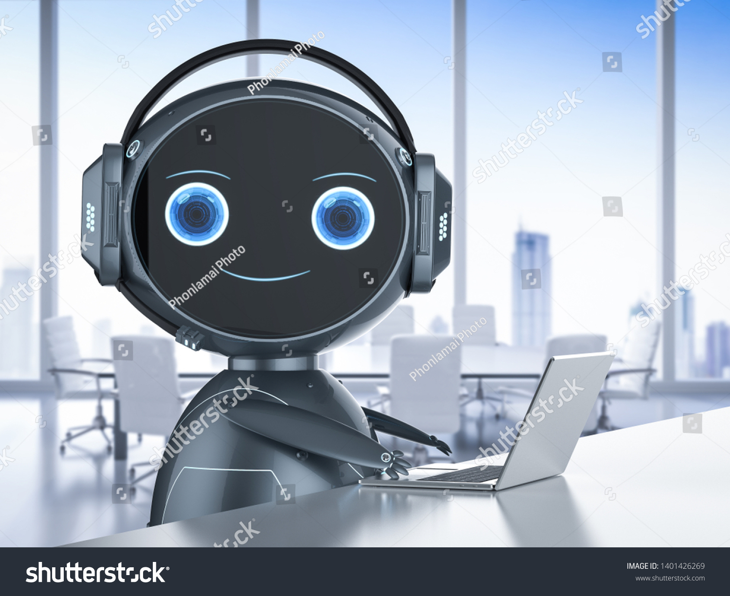Automation Customer Service Concept 3d Rendering Stock Illustration ...