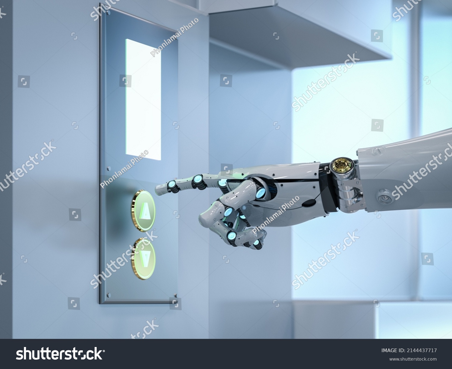 Automation Elevator Technology Concept 3d Rendering Stock Illustration ...