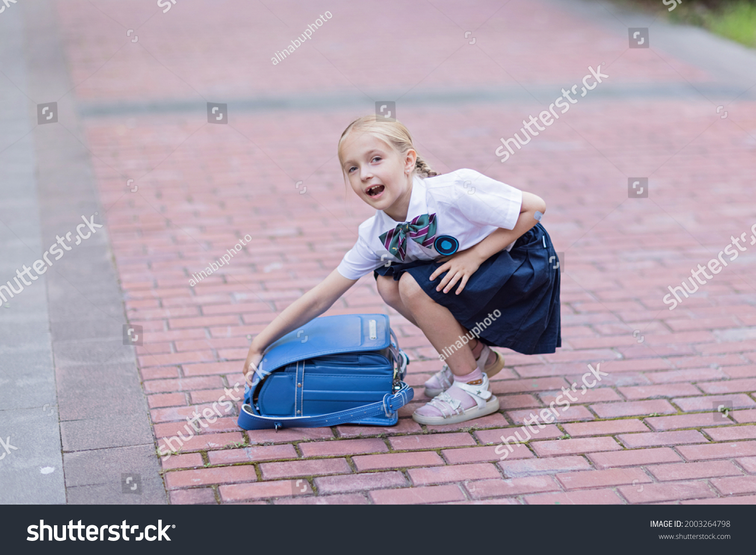 Back School Little Girl Elementary School Stock Photo (Edit Now) 2003264798 Back School Little Girl Elementary School Stock Photo (Edit Now) 2003264798