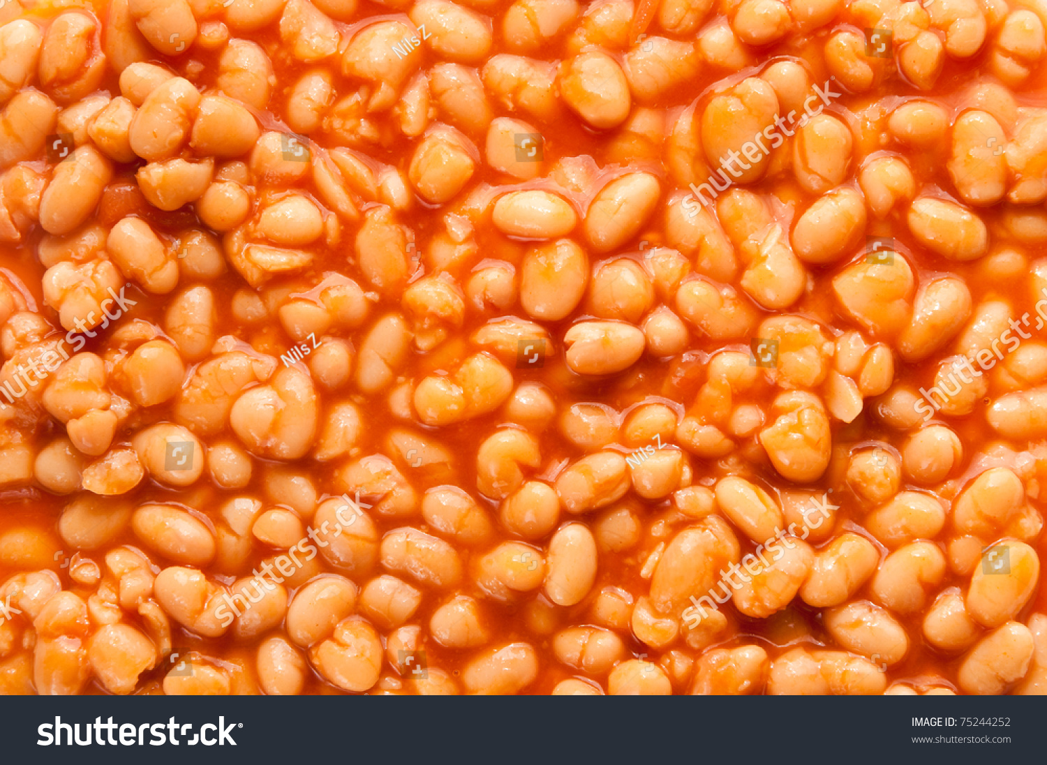 Baked Beans Background Pattern Stock Photo (Edit Now) 75244252 ...