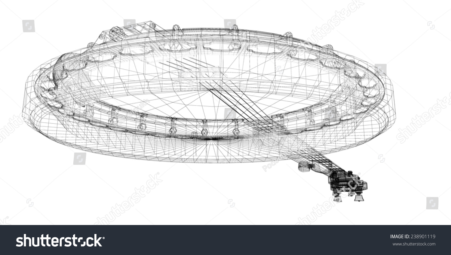 Banjo Model 5 String Body Structure Stock Illustration 238901119