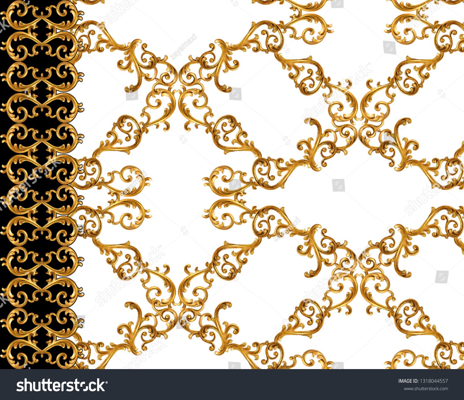 Baroque Pattern Design Stock Illustration 1318044557 | Shutterstock